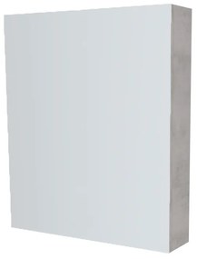 Mereo, Mereo Koupelnová zrcadlová skříňka 60 cm, galerka, 1x dvířka levá, Multidecor, Chromix stříbrný, MER-CN798G61ACST