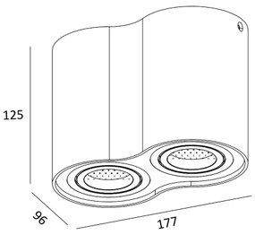 Zuma Line ACGU10-190-N - Bodové svítidlo RONDOO 2xGU10/50W/230V bílá