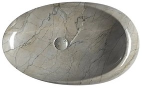 Sapho - Umyvadlo na desku DALMA 68x44 cm grigio