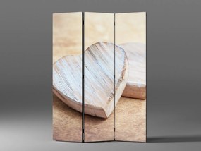Liox PARAVÁN DŘEVĚNÁ SRDCE Rozměr: 135 x 180 cm