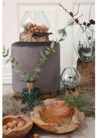Váza na samorostu SAN MARINO kapka 25 cm,dřevo a sklo House Nordic 4501050