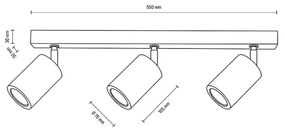 Spot-Light 3913174 - LED Stropní bodové svítidlo MATTI 3xGU10/5W/230V dub