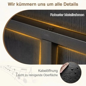 Costway Gramofonový stojan se širokou deskou a 4 přepážkami vinylový stůl