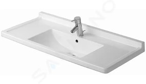 DURAVIT - Starck 3 Umyvadlo nábytkové 1050x485 mm, s 1 otvorem pro baterii, s WonderGliss, alpská bílá (03041000001)