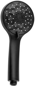Sapho, Ruční masážní sprcha, 4 režimy, průměr 101mm, ABS/černá mat, 1204-02B