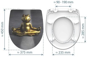 Eisl Sanitär WC prkénko Duroplast Soft Close Relaxing Frog High Gloss 82581