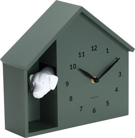 XXXLutz NÁSTĚNNÉ HODINY lesní zelená 24.9/27 cm Karlsson - Nástěnné hodiny - 007143016502
