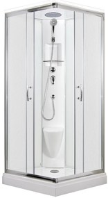 ARTTEC SMARAGD 90 x 90 cm - Sprchový box model 3 chinchilla sklo PAN01279