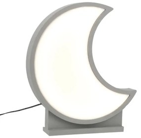 LED Dětská stolní lampa MOON LED/12W/230V šedá