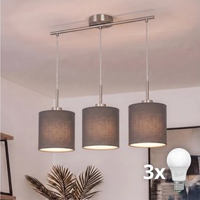 BRILAGI - LED Lustr na lanku NUBILA 3xE27/60W/230V antracit