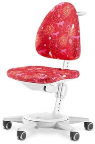 Dětská rostoucí židle moll Maximo bílá Barva potahu: červená se vzorem