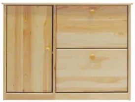 ImportWorld Botník Amanda- v80 x š90 x h29 cm (Barva dřeva: Borovice)