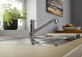 Blanco - Dřezová baterie s výsuvnou sprškou, chrom