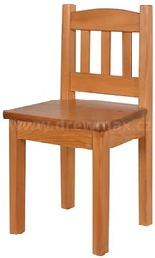 Drewmax AD241 - Jídelní židlička z masivní borovice  v.30cm - Olše