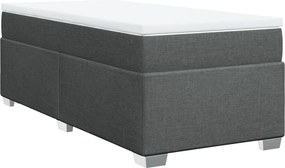 Box spring postel s matrací tmavě šedá 90x190 cm textil 3285177
