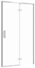 Cersanit Larga - Sprchové dveře 120x195 cm, pravé, chrom/čiré sklo S932-118