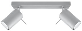 Bodové svítidlo Ring, 2x šedé kovové stínítko, (možnost polohování)