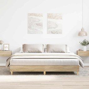Rám postele bez matrace dub sonoma 180x200cm kompozitní dřevo 3329023