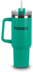 Foxigy Termohrnek do auta s brčkem 1200 ml Azure Blue