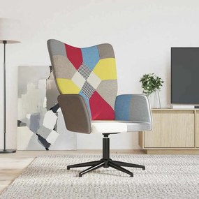 Relaxační křeslo patchwork textil 328187