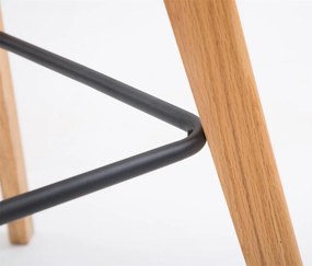 Sada 2 barových židlí Metz plast přírodní konstrukce – bílá