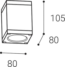 LED2 5130334D LED2 Venkovní stropní svítidlo KUBO, A DALI/PUSH 6W 3000K antracit - LED2 Lighting
