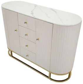 Designová komoda Hadassah 120 cm krémová