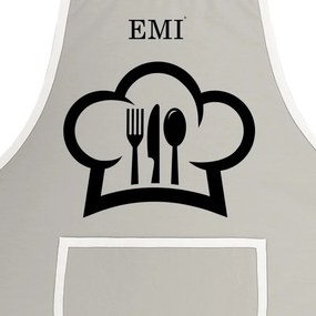 Kuchyňská zástěra Chef EMI, šedá