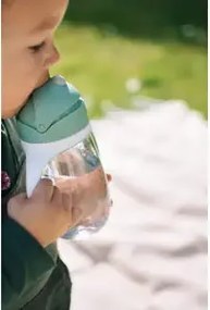 Beaba Hrnek s brčkem 300ml Sage Green