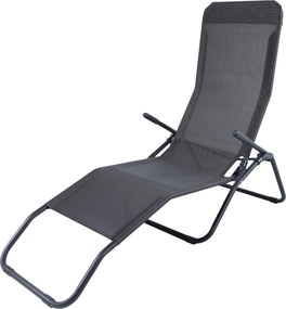XXXLutz ZAHRADNÍ RELAXAČNÍ LEHÁTKO, antracitová, hnědá Xora - 002672002204