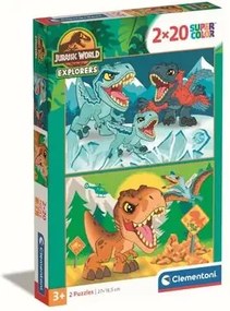 Clementoni PUZZLE Jurský svět / 2x20 dílků / od 3 let