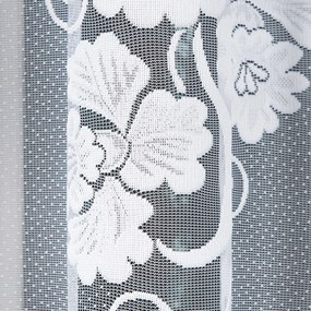 Dekorační oblouková krátká záclona na žabky FUKSJA bílá 400x160 cm MyBestHome
