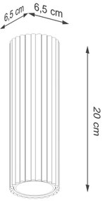 Sollux SL.1626 - Bodové svítidlo KARBON 1xGU10/10W/230V 20 cm oranžová