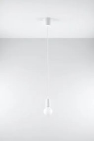 Lustr SOLLUX Diego 1 E27 1x60W bez zdroje SL.0569 bílá
