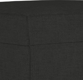 3dílná sedací souprava s polštáři černá textil 3202114