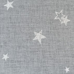 VÁNOČNÍ ZÁCLONA NA KROUŽCÍCH STAR 140X250 CM VZOROVANÁ