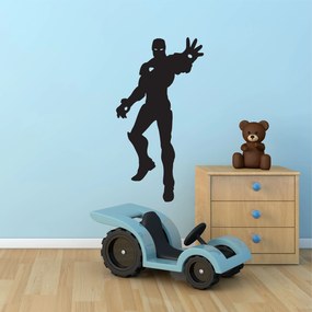 Samolepka na zeď - Létající Iron Man (32x60 cm) - PopyDesign