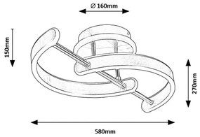 Rabalux 71052 - LED Přisazený lustr JARNELLE LED/30W/230V