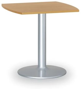 Konferenční stolek ZEUS II, 660x660 mm, šedá podnož, deska buk