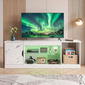 Costway TV skříňka TV s úložným prostorem a 3 otevřenými přihrádkami