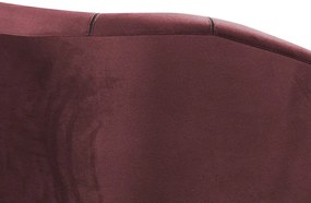 Trojmístná pohovka Olivio, vínová sametová látka