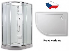 ARTTEC SIRIUS 120 x 90 cm - Sprchový box model 2 chinchilla sklo pravá vanička PAN04554