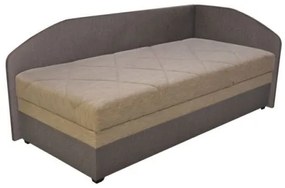 Jednolůžková postel 90 cm Blanář Turi , látka šedá + Kirsten (více barevných provedení), s roštem a matrací Alena, P/L