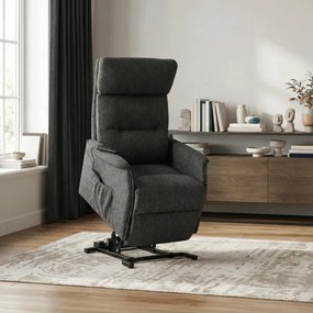 Polohovací křeslo šedé, elektrické TV-L8960 GREY2