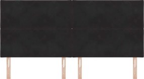 Čelo postele Černý 200 cm samet 3337960