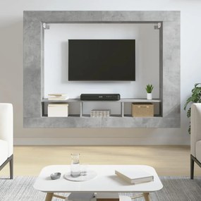 TV skříňka betonově šedá 152 x 22 x 113 cm kompozitní dřevo