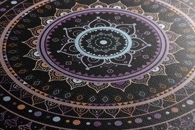 Obraz Mandala se vzorem slunce ve fialových odstínech