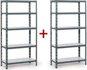 Policový regál 1+1 ZDARMA, 1790x900x400 mm, nosnost 175kg