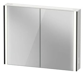 Duravit XViu - Zrcadlová skříňka s osvětlením, Icon verze, 1020x156 mm, černá matná XV71430B2B2