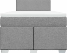 Box spring postel s matrací světle šedá 120x190 cm textil 3285820